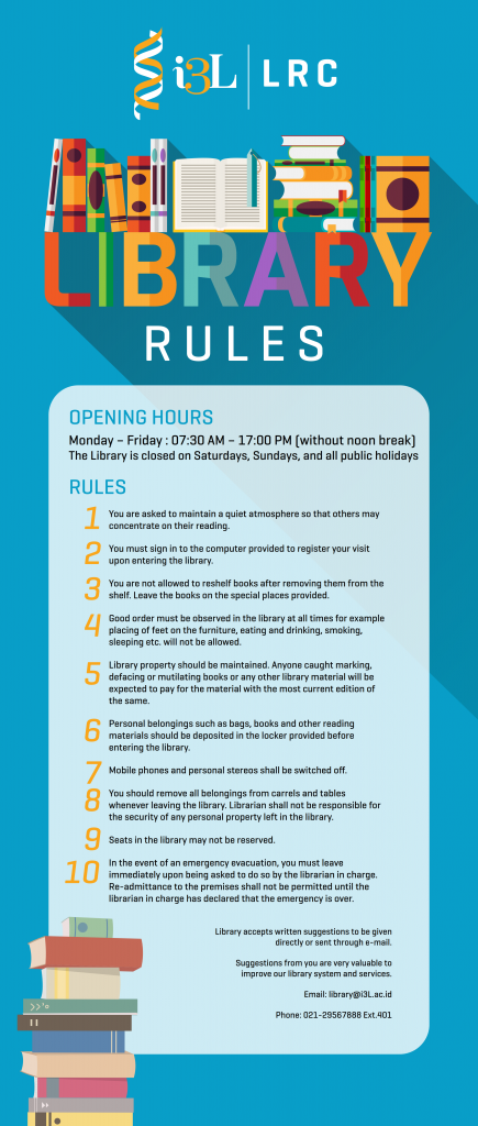 Library Rules I3L Library